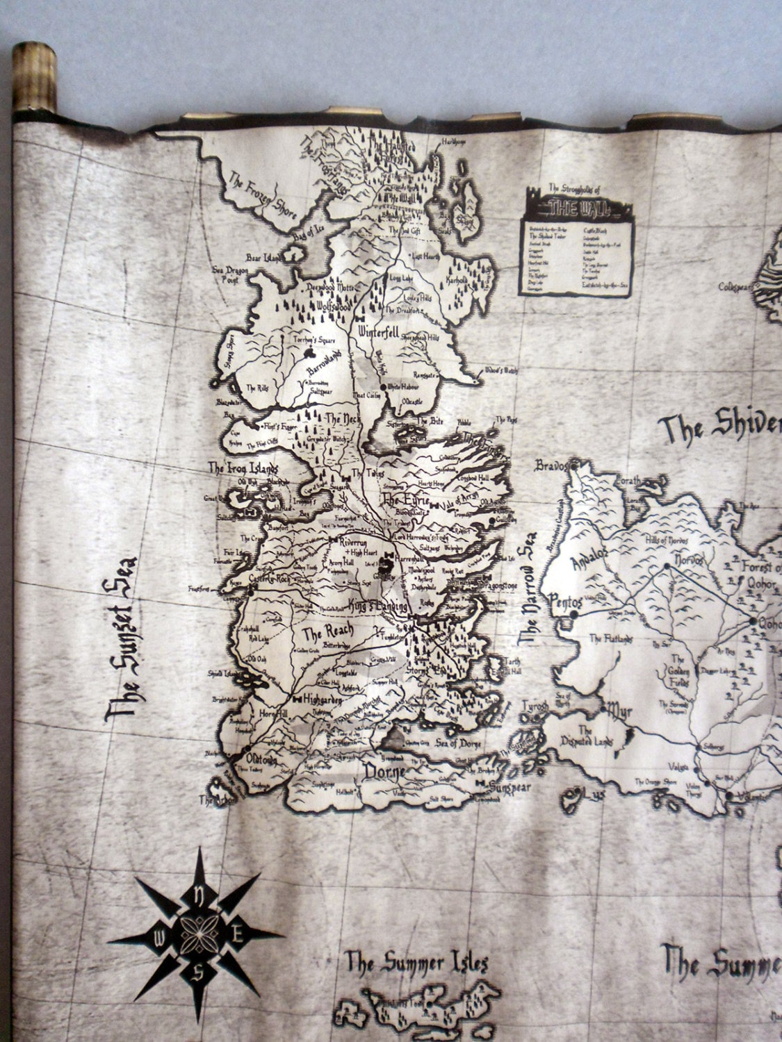 Essos Map and Westeros Map Scroll Poster Game of Thrones Map - Etsy Denmark