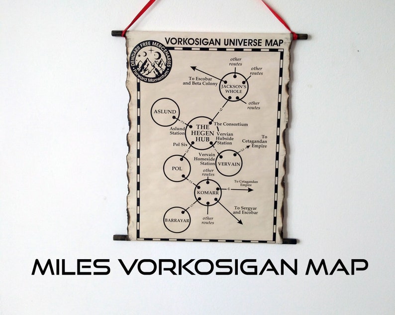 Miles Vorkosigan Universe Map Dendarii Free Mercenary Fleet | Etsy
