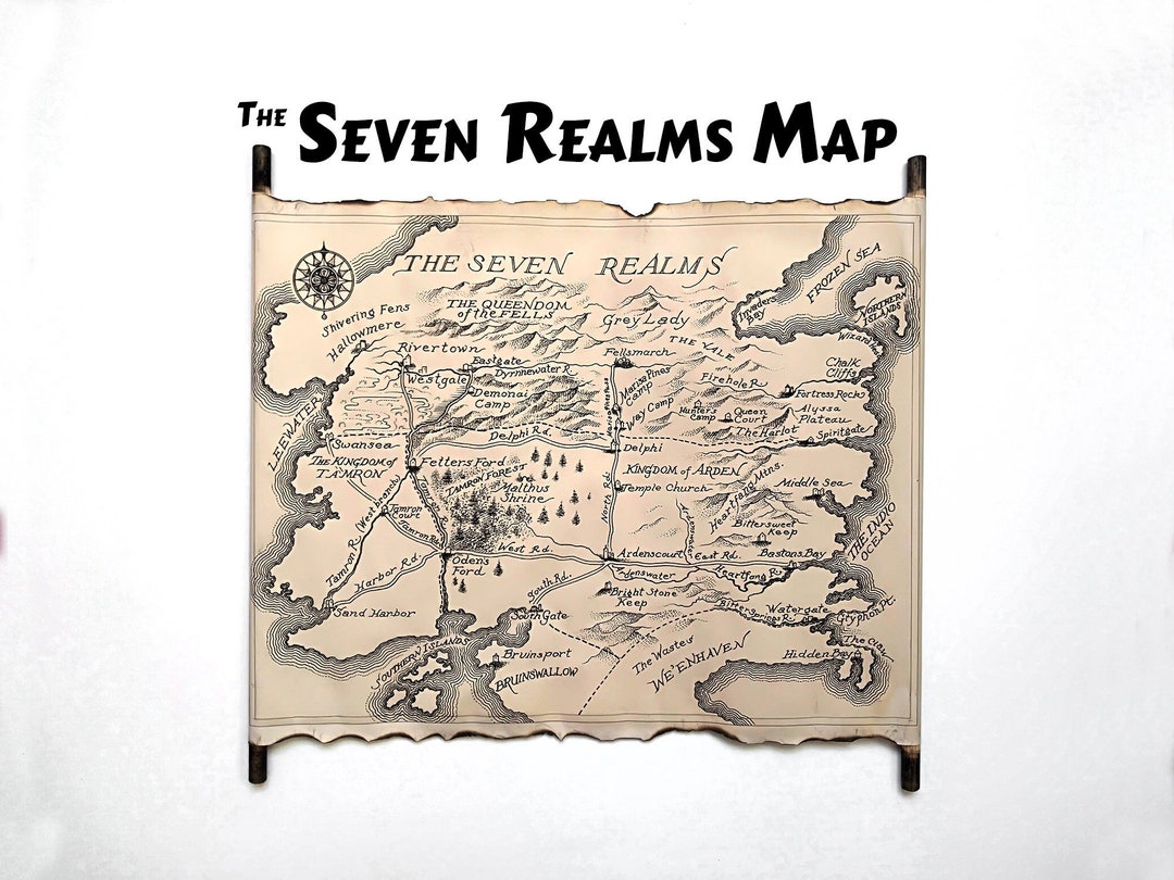 Map of the Seven Realms on HANDMADE Scroll, Cinda Williams Chima's Map ...