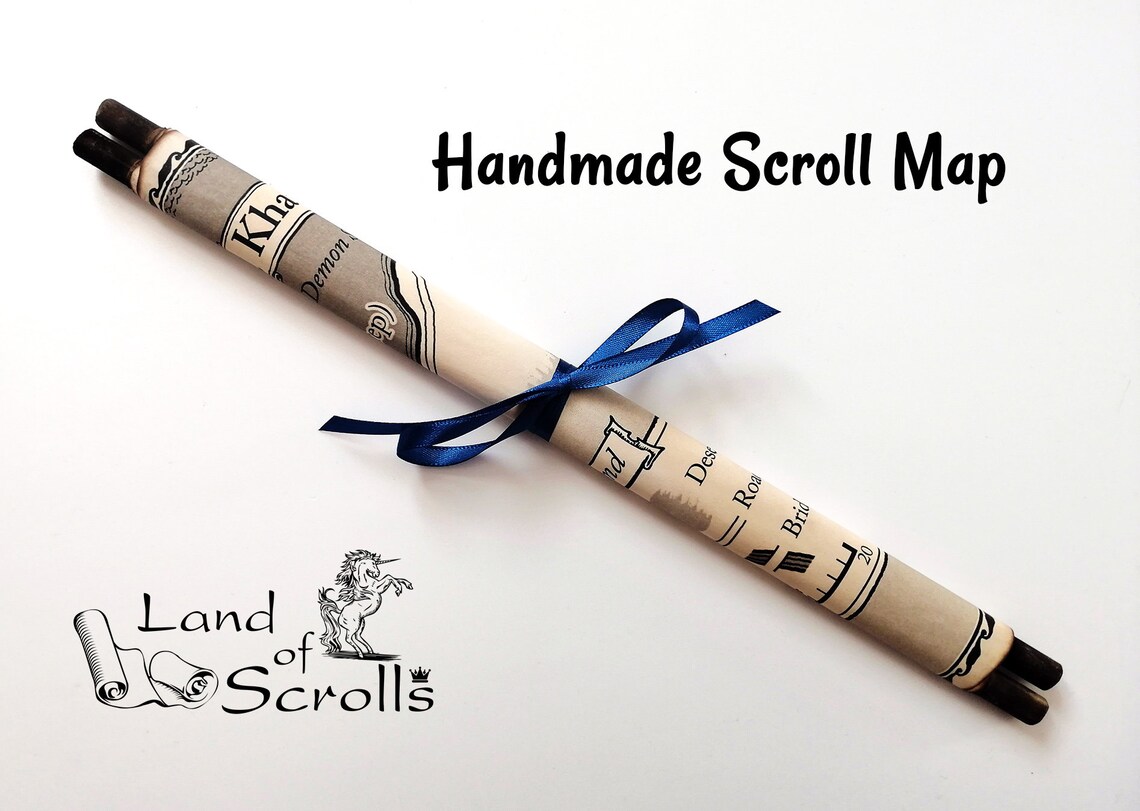 Map of Khandar on Handmade Scroll the Thousand Names Map the - Etsy