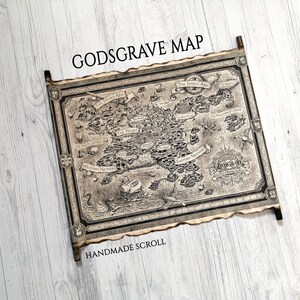 Nevernight Scroll Map, Godsgrave Map Handmade Scroll, the City of ...