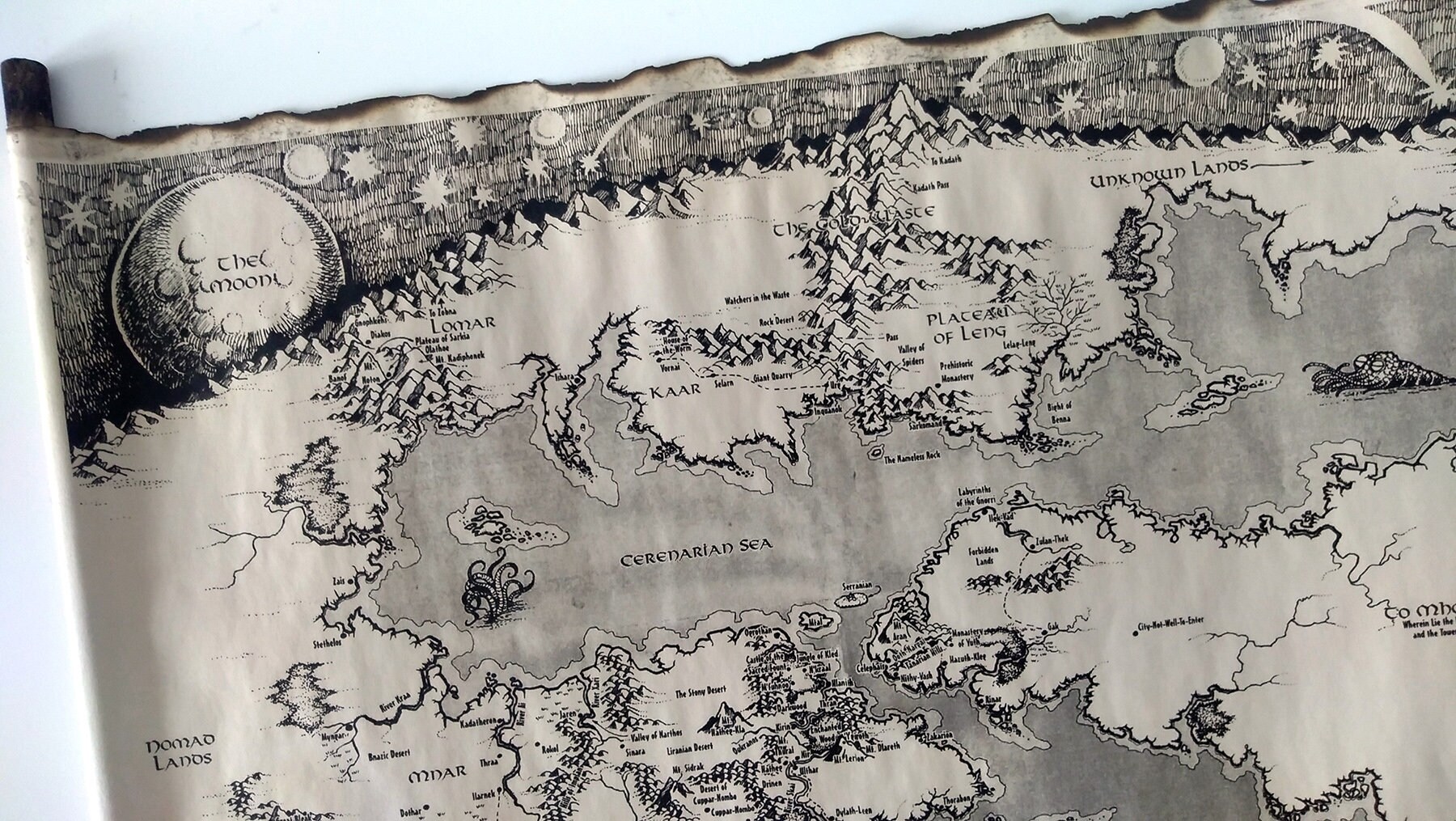 Map of Dreamlands the Moon Map HP Lovecraft's Dreamlands | Etsy