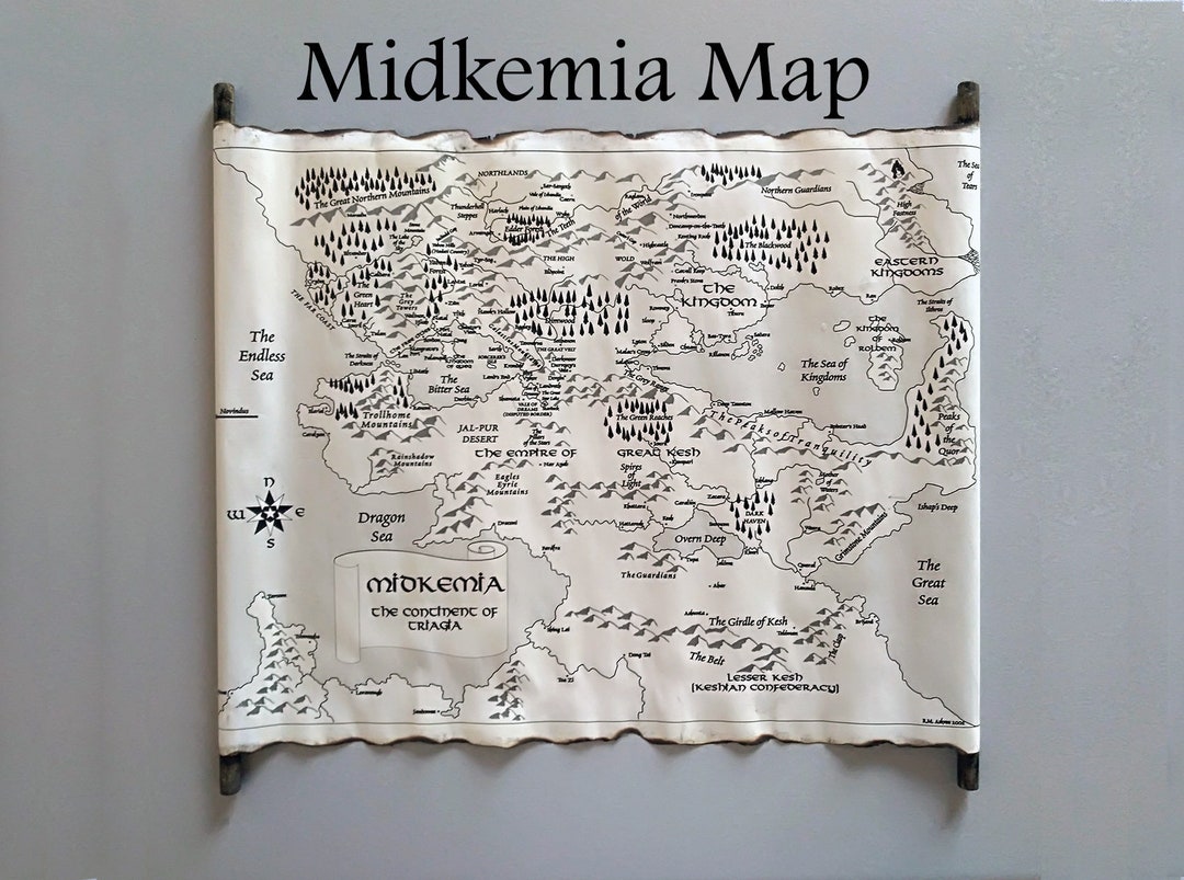 Midkemia Map, the Continent of Triagia Map, the Riftwar Cycle Map ...