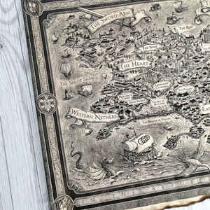 Nevernight Scroll Map, Godsgrave Map Handmade Scroll, the City of ...