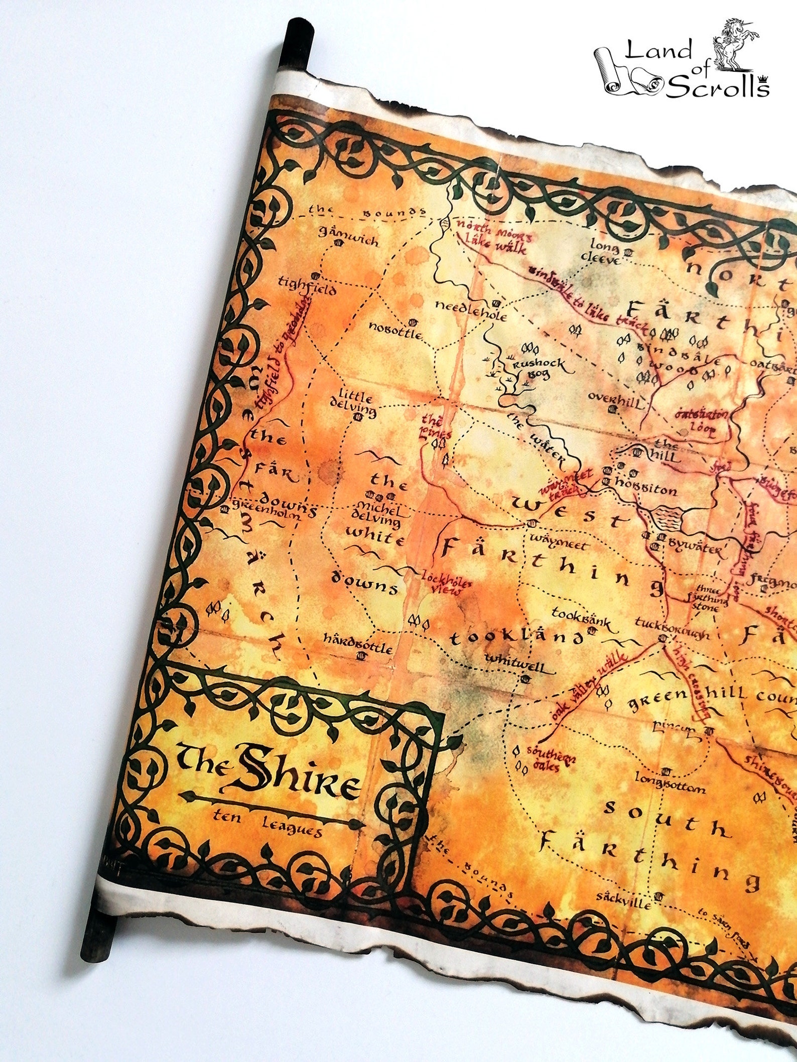 The Shire Map Hobbiton Map the Region of Eriador and the - Etsy UK