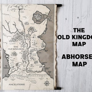 HANDMADE the Old Kingdom Map, Abhorsen Map, Mogget's Map, Sabriel Map ...