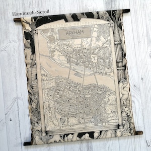 H. P. Lovecraft Map of Arkham, Massachusetts, Lovecraft Country Arkham ...