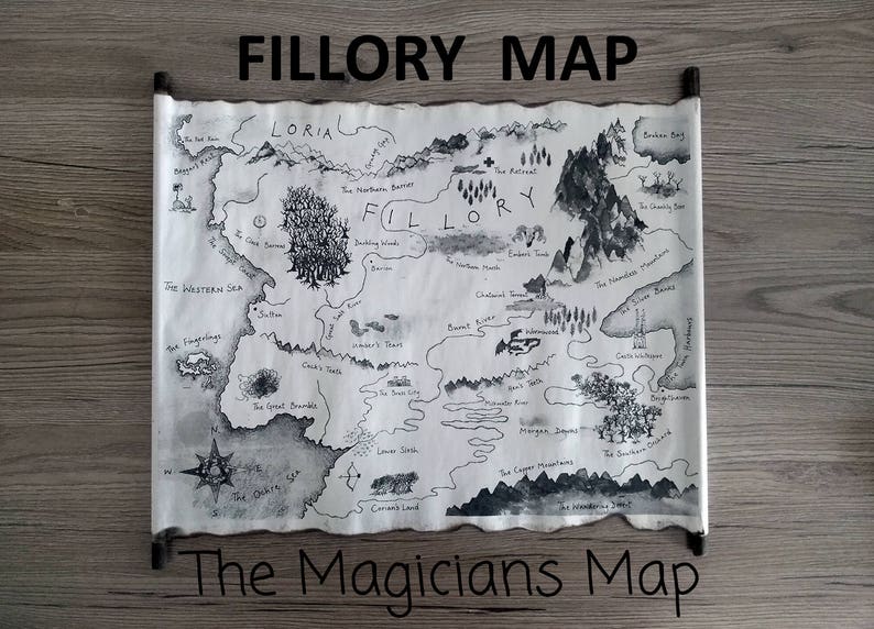 Map of Fillory the Magicians Map Quentin Coldwater Map - Etsy Canada