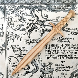 Wooden Bookmark in the Shape of Sword, Frodo Baggins Sword Named Sting ...