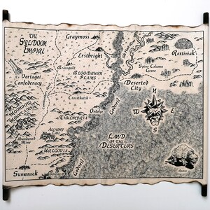 Chains of the Heretic Map on Handmade Scroll Land of the - Etsy