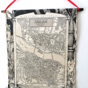 H. P. Lovecraft Map of Arkham, Massachusetts, Lovecraft Country Arkham ...