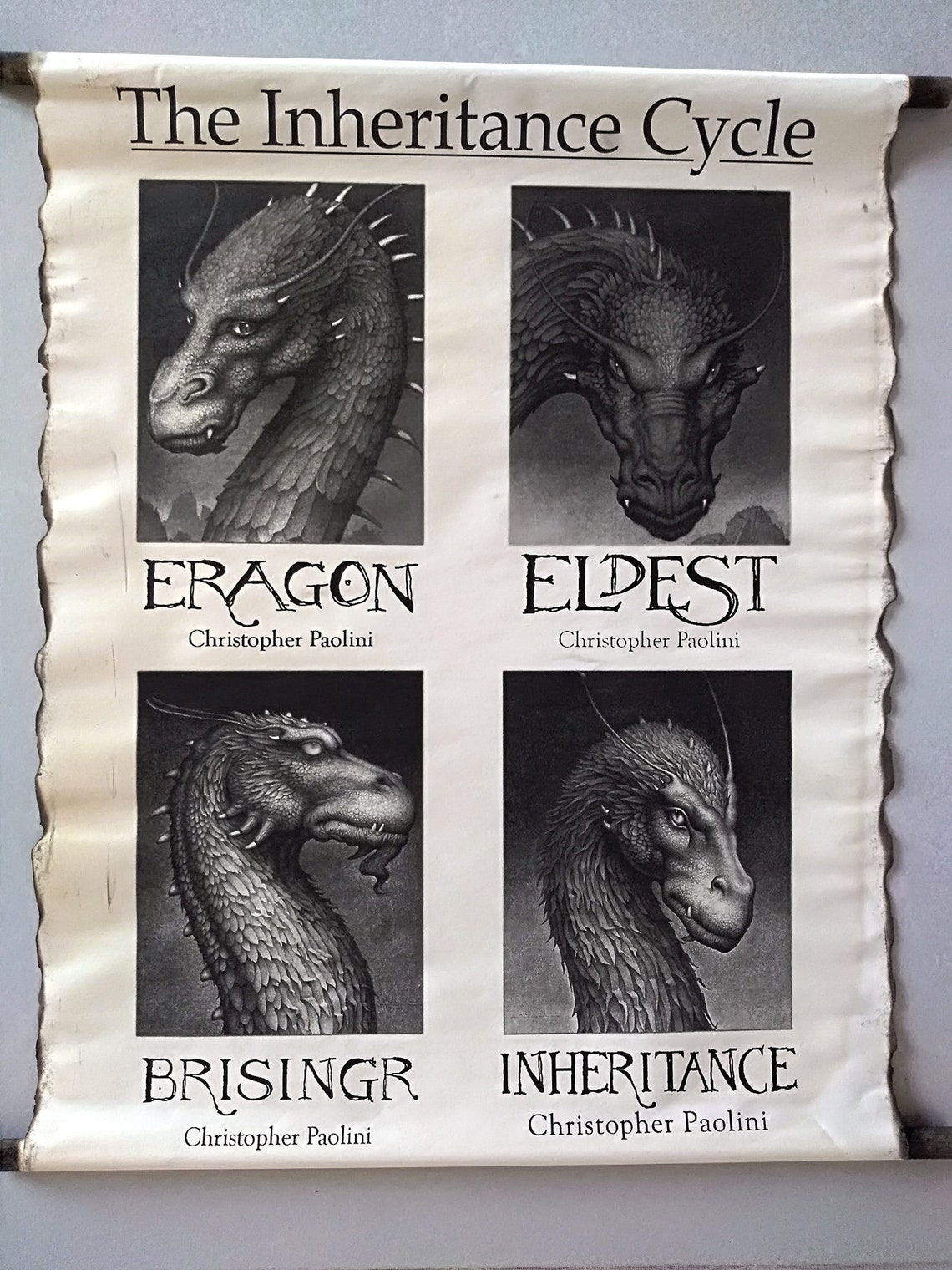 Inheritance Cycle Book Covers Poster on Handmade Scroll Poster - Etsy ...