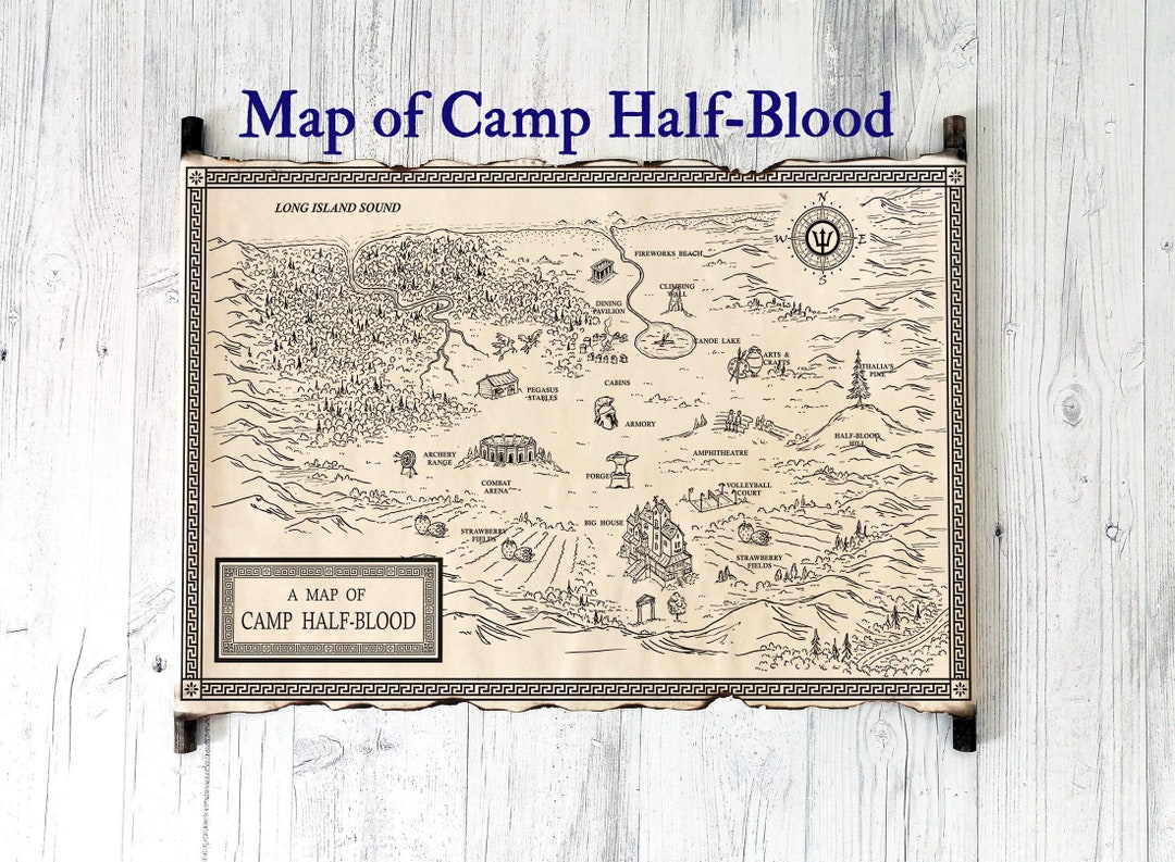 Map of Camp Half-blood on Handmade Scroll, Percy Jackson and the ...