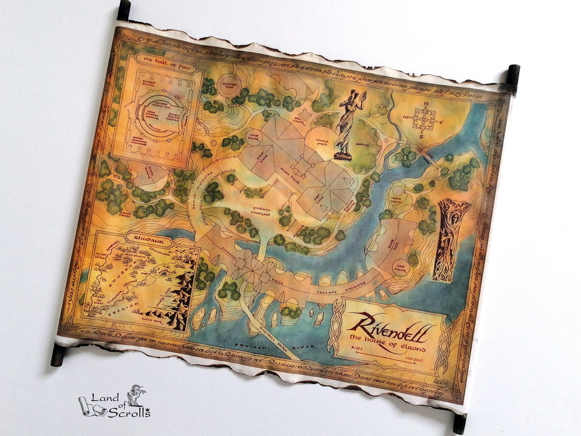 Map of Rivendell Lord of the Rings Map Middle Earth - Etsy Canada
