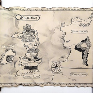 Prythian Map HANDMADE Scroll, Acotar Map, A Court of Thorns and Roses ...