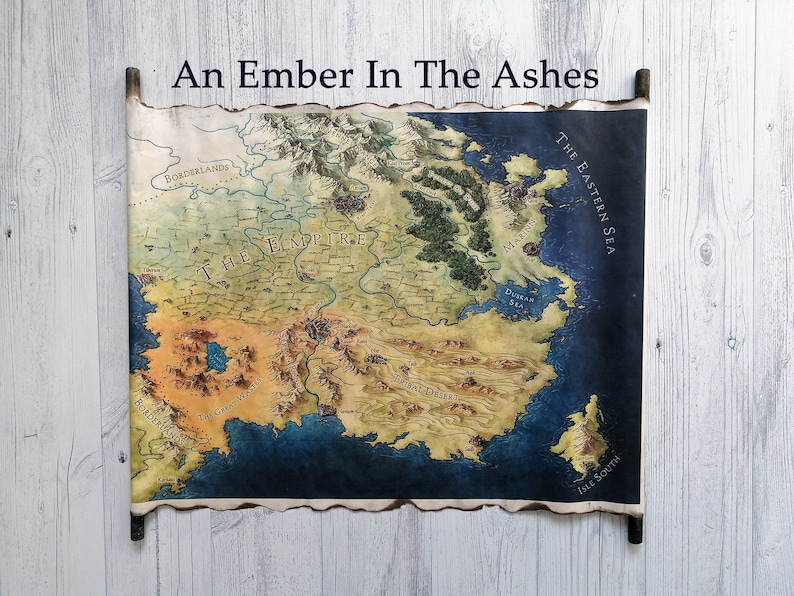 An Ember in the Ashes Scroll Map the Empire Map A Torch - Etsy Canada