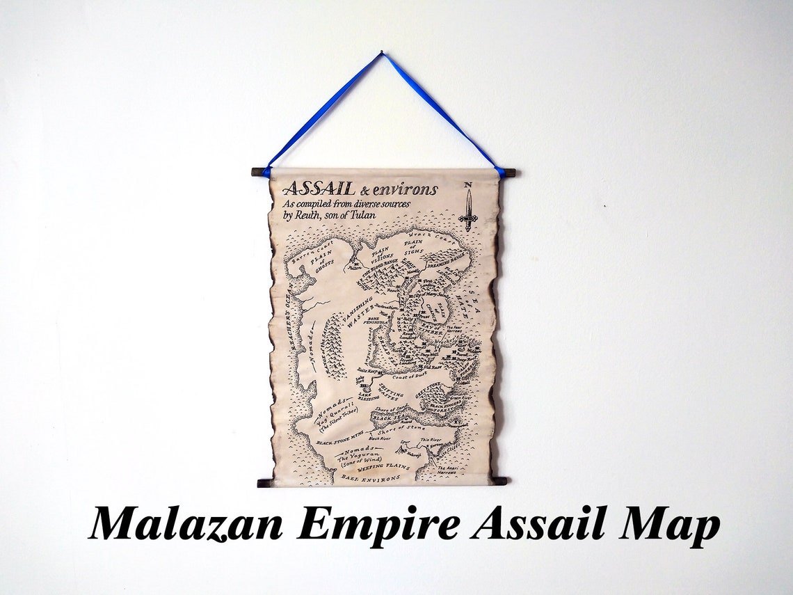 Map of Malazan Empire Assail Map Malazan Book of the Fallen | Etsy