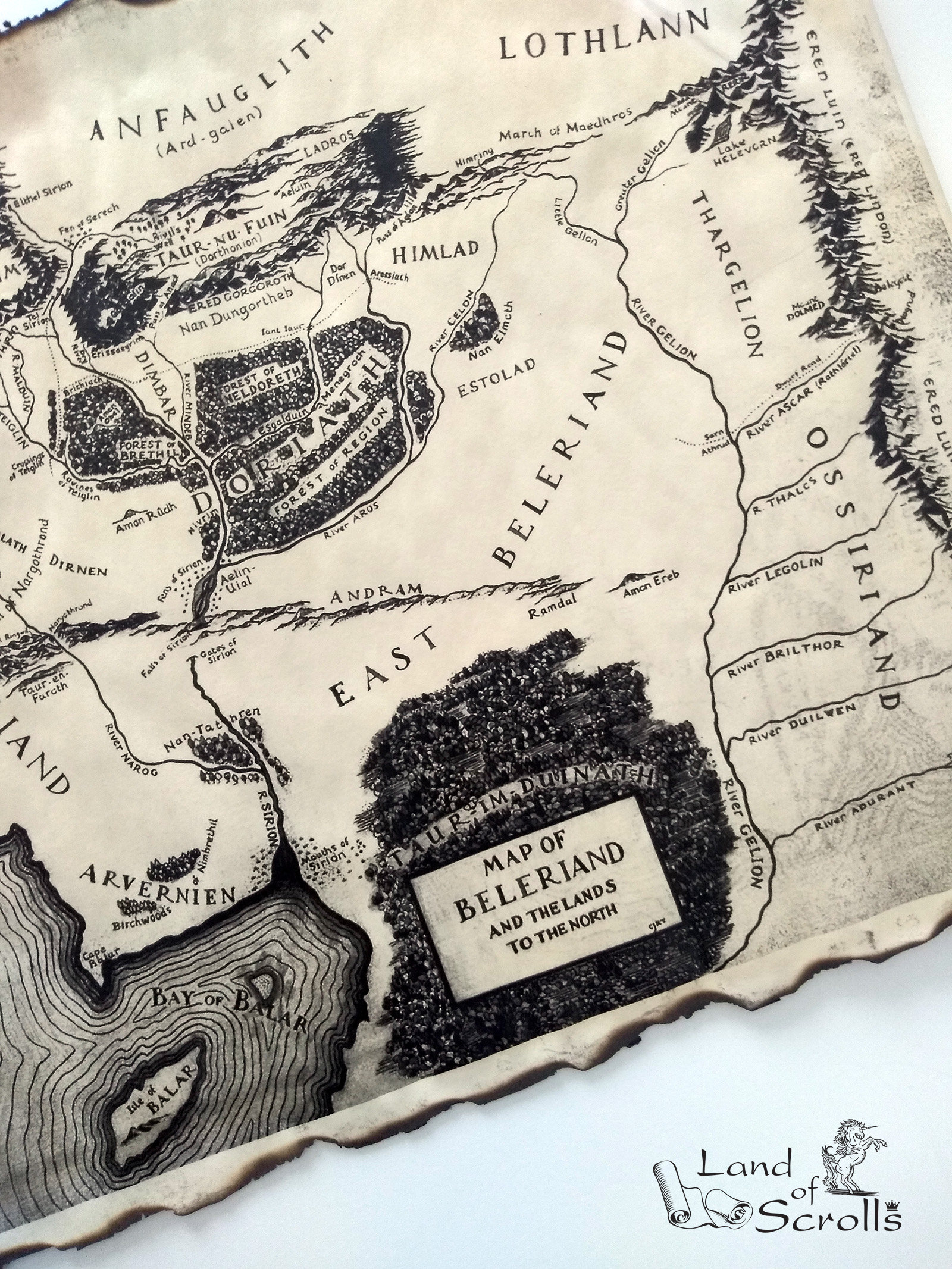 Map of Beleriand and the Lands to the North Middle Earth - Etsy UK