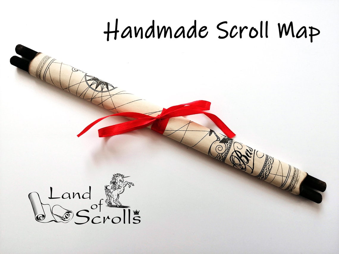 Stone War Chronicles World Map on Handmade Scroll Windcatcher - Etsy