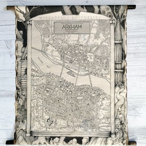 H. P. Lovecraft Map of Arkham, Massachusetts, Lovecraft Country Arkham ...
