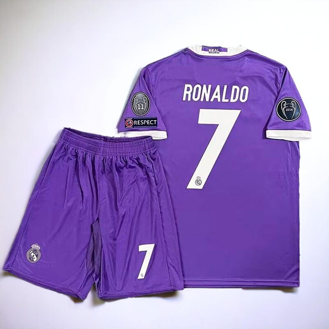 Real Madrid Purple Away Complete Kit for the 201617 Season: Long Sleeve ...