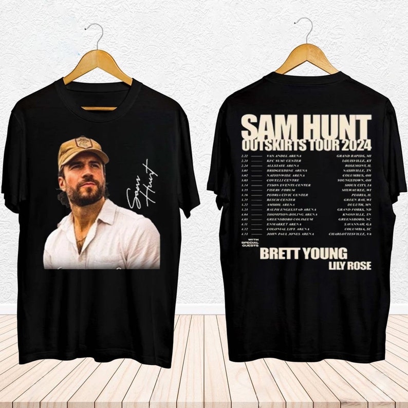 2024 Sam Hunt Outskirts Tour T-shirt, Sam Hunt 2024 Concert Merch, Sam ...