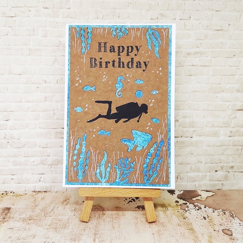 Handmade Scuba Diving Birthday Card, Personalised Diver Gift - Etsy