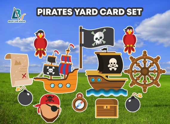 PIRATES Yard Cards UV High Resolution Coroplast Printing - Etsy