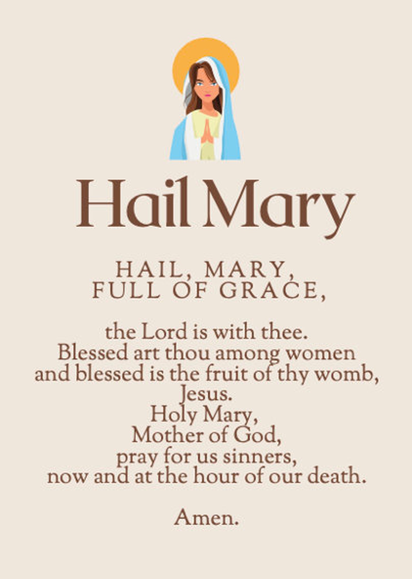 10 Catholic Prayers for Kids - Etsy