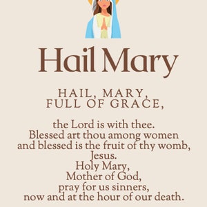 10 Catholic Prayers for Kids - Etsy