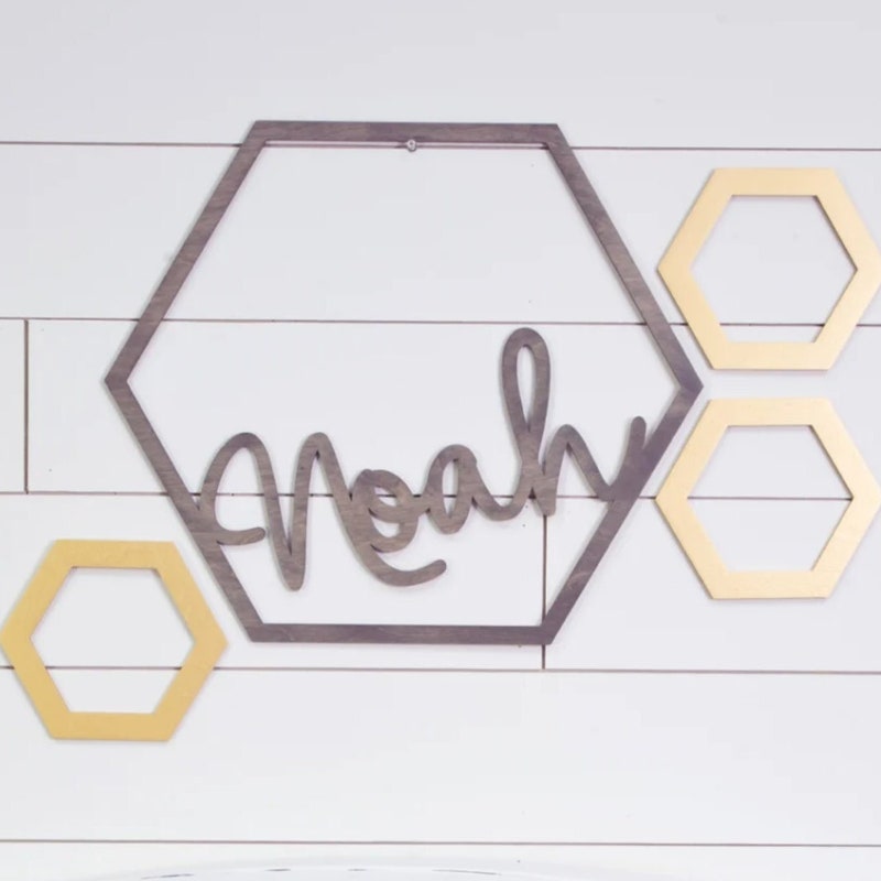 Hexagon Sign - Etsy