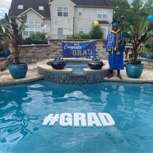 GRAD Pool Party Décor - Lightweight, Styrofoam Letters That Float in ...