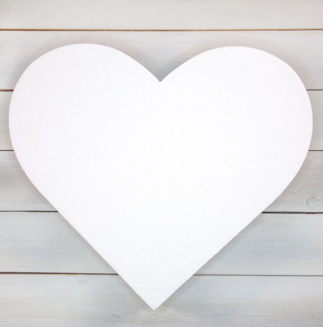 2" Thick Heart Foam Shape | Add to Floating Foam Letters | 18 Inch Tall ...