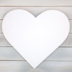 2" Thick Heart Foam Shape | Add to Floating Foam Letters | 18 Inch Tall ...