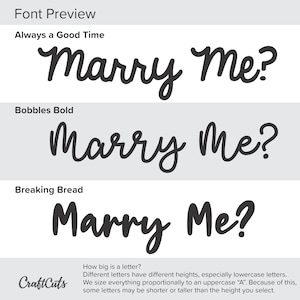 Script Marry Me Floating Foam Letters | 1" Thick | Customize Font and ...