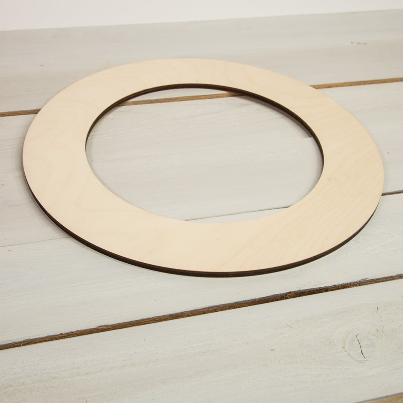 1/4" Thick Wood Ring for DIY Wreath, Frame, or Craft Project | Circle ...