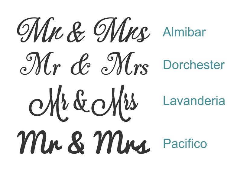 Mr & Mrs Wood Wall Letters in the Font of Your Choice - Etsy