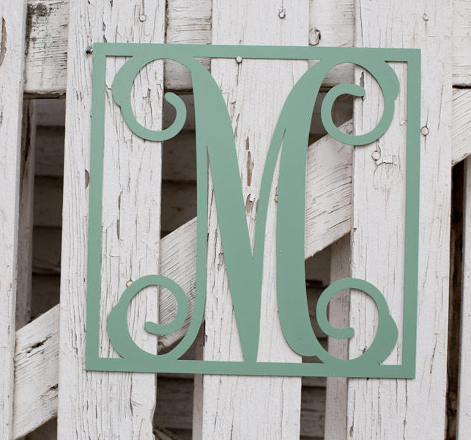 Outdoor Painted Metal Monogram Colorful Outdoor Letter - Etsy