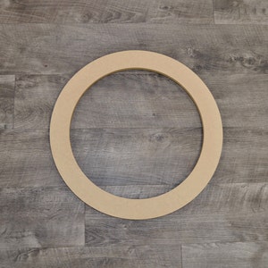 1/2" Thick MDF Wood Ring Craft Shape for DIY Round Wreath or Frame ...