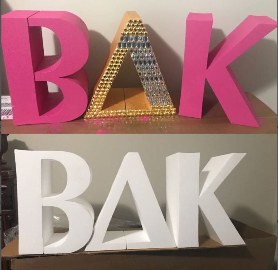 Pack of 3 Floating Foam Greek Letters for Sorority or - Etsy