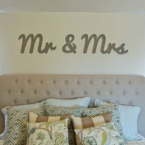 Mr & Mrs Wood Wall Letters in the Font of Your Choice - Painted or ...