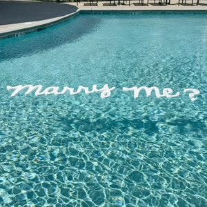 Personalized Floating Foam Pool Decor: Cursive Letters for Weddings ...