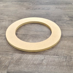 1/2" Thick MDF Wood Ring Craft Shape for DIY Round Wreath or Frame ...