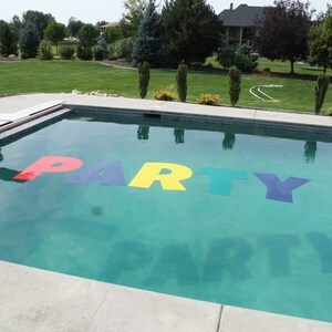 Colorful Floating Plastic Pool Letters and Numbers Thin Customizable ...
