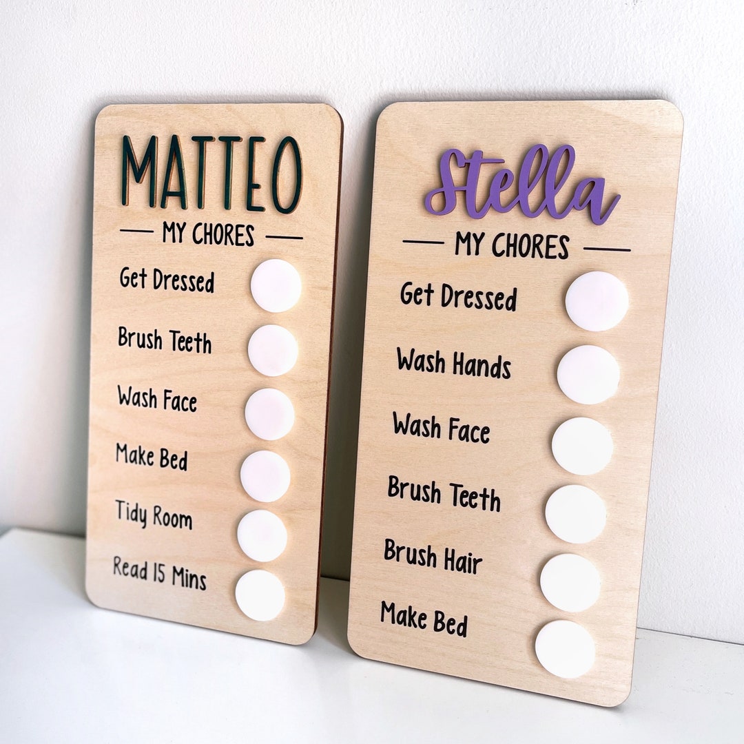 Personalized Kids Chore Chart Sign: DIY Craft Kit - Etsy