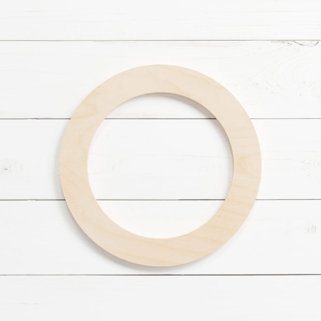 1/8" Thick Wood Ring for DIY Wreath, Frame, or Craft Project | Circle ...