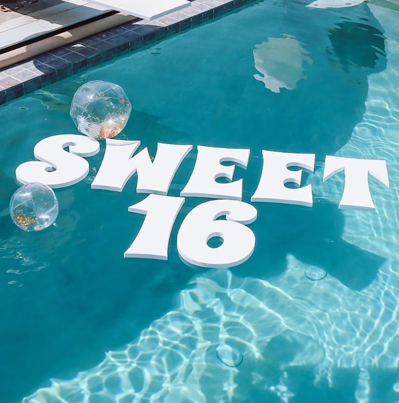 1 Thick Floating Foam Pool Letters and Numbers - Etsy