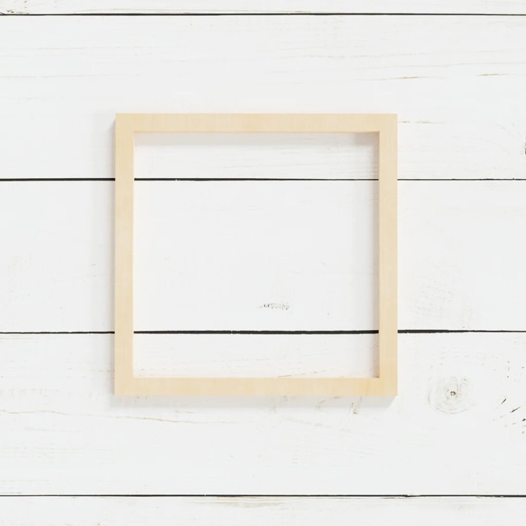 Thin Square Frame Craft Shape | Wood Craft Shape - Choose Your Size ...