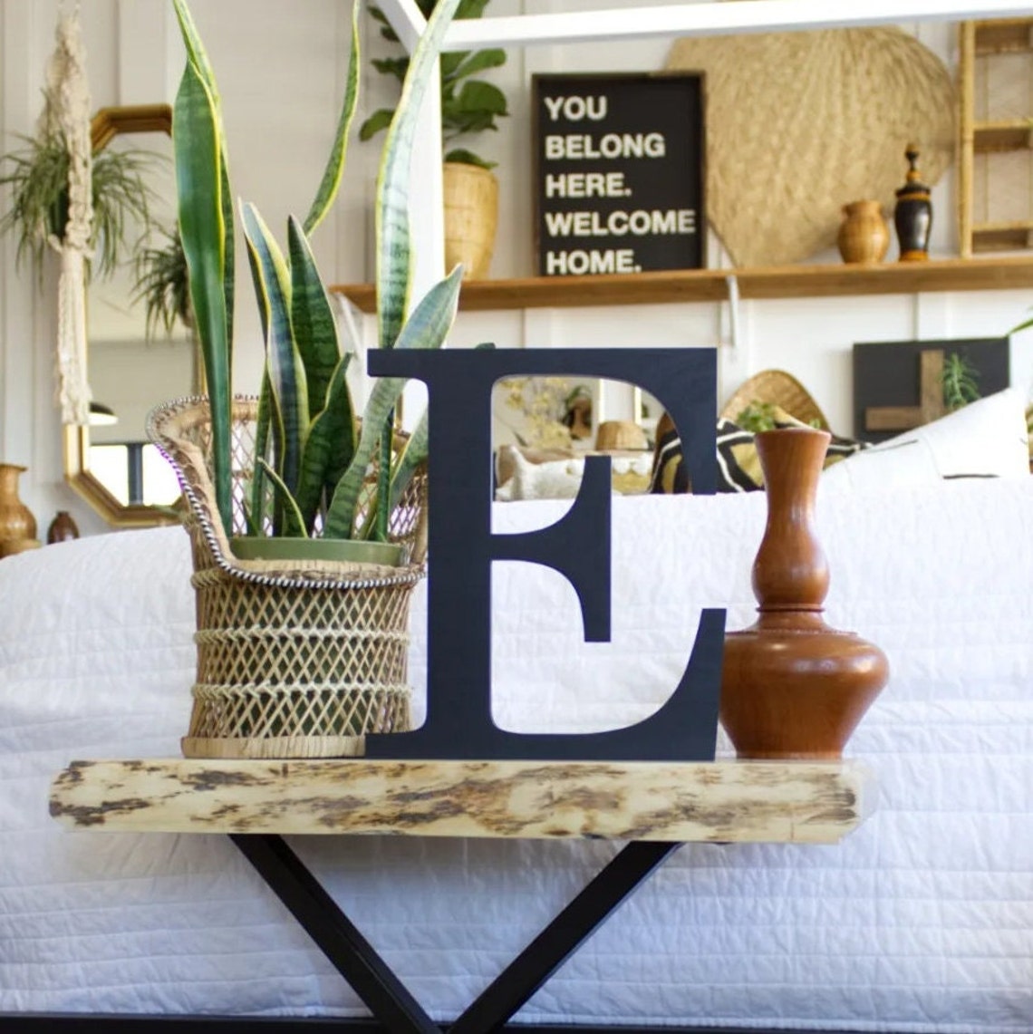 Painted Standing Wood Letter Standing Table Letter Custom - Etsy