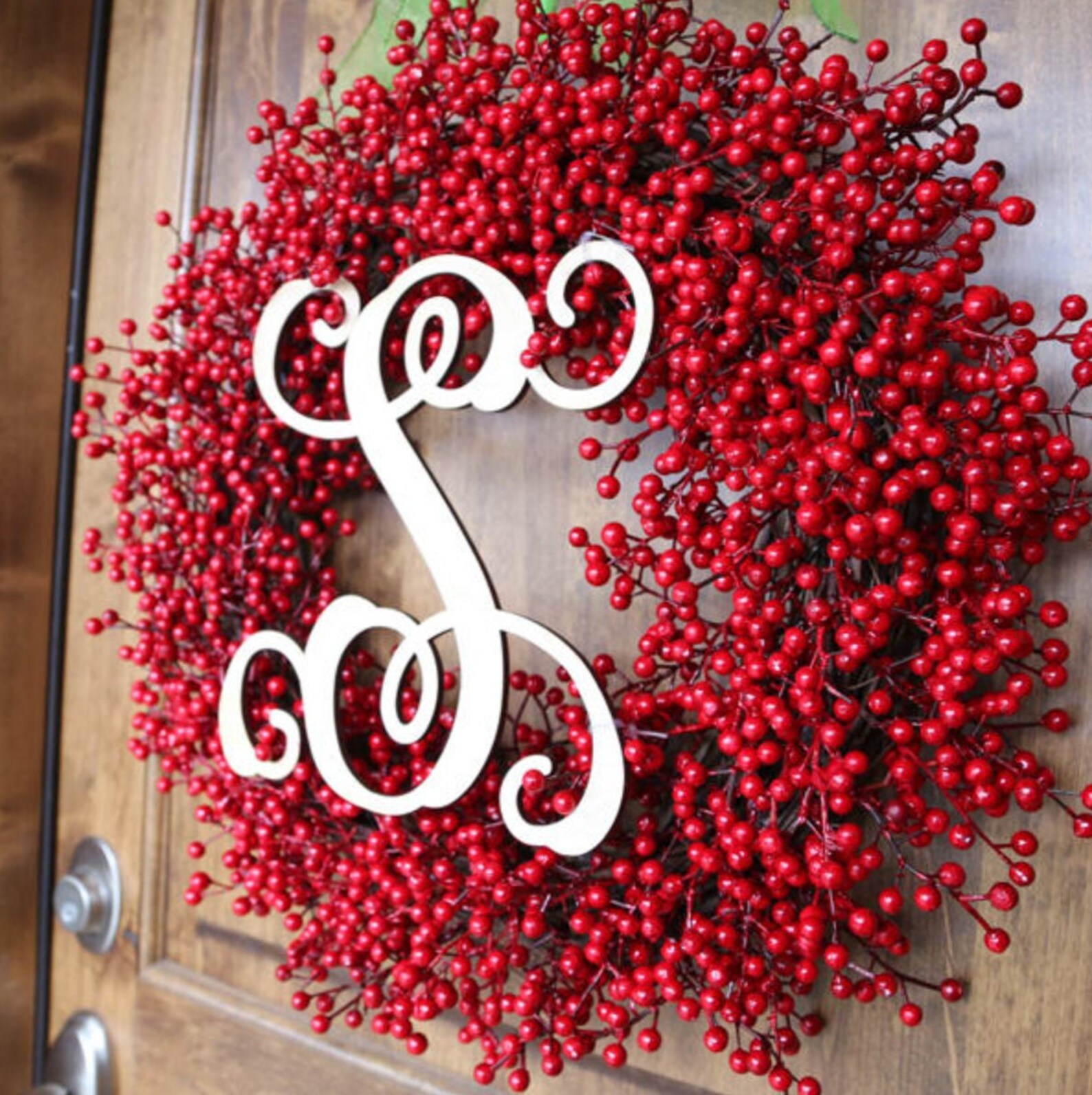 Painted Script Wood Letter Painted Monogram Large Painted - Etsy